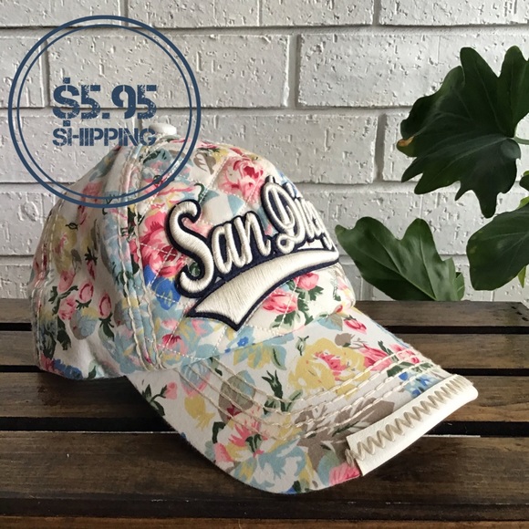 Robin Ruth | Accessories | Robin Ruth Floral San Diego Baseball Hat ...